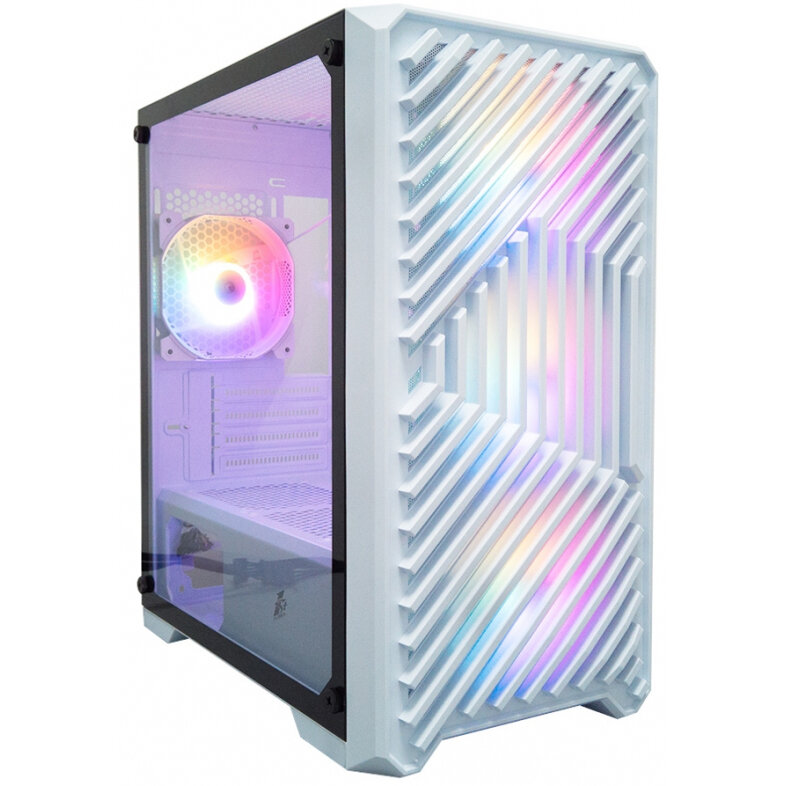 Корпус для компьютера 1STPLAYER TRILOBITE T5 mATX T5-WH-4F1-W White