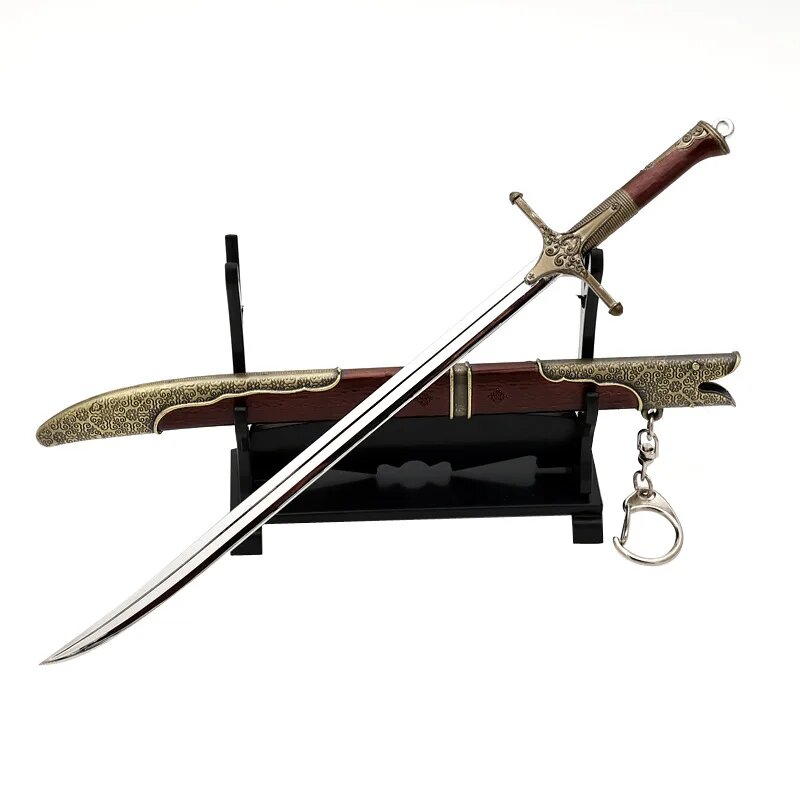 Металлический меч Аэродинайт Геральт Ведьмак 1/6 Бордовый, Iris Sword with Case