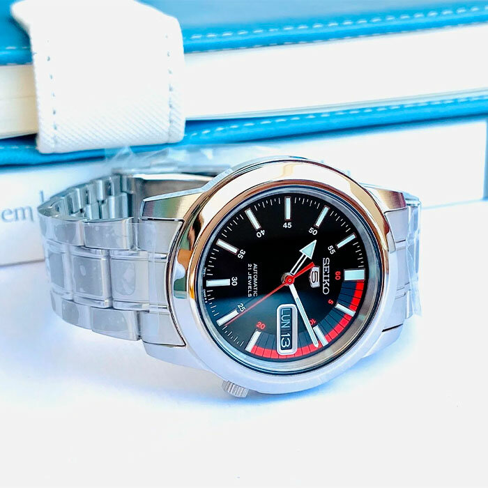 Наручные часы SEIKO SEIKO 5, серебряный, черный — фото 1