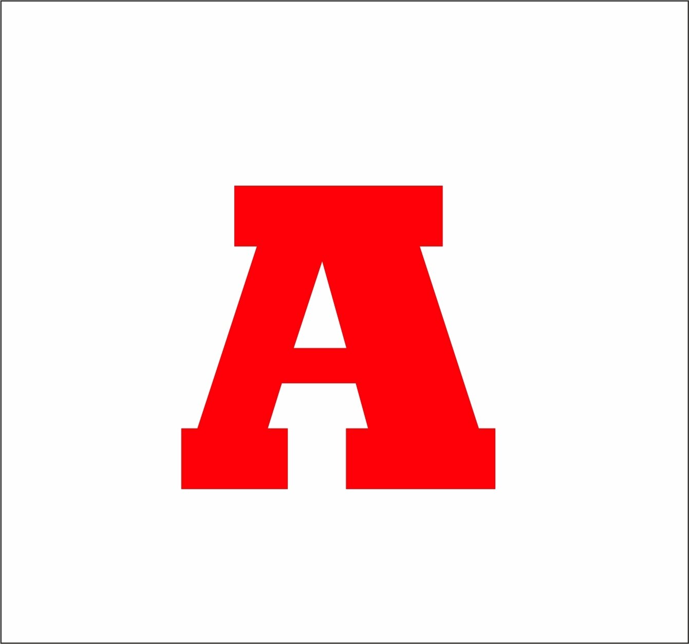 Буква А из акрила для вывесок 5 см / шрифт 6 красный