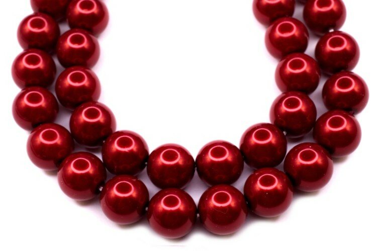 Жемчуг Preciosa Maxima, цвет red, 12мм, 704-186, 2шт