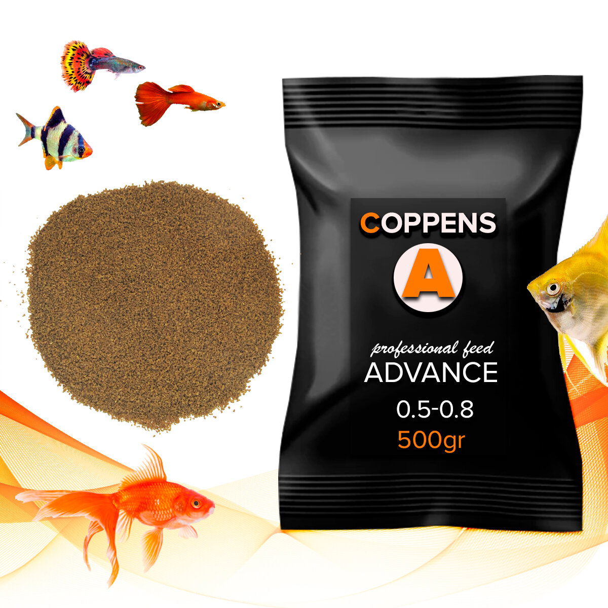 COPPENS ADVANCE 0.5-0.8мм, 500гр - корм для аквариумных рыб с высоким содержанием белка