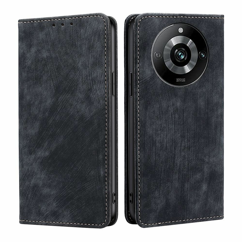 Чехол-книжка MyPads для Realme 11 Pro / 11 Pro+ / Реалми 11 Про/11 Про Плюс мягкое прикосновение (черный)