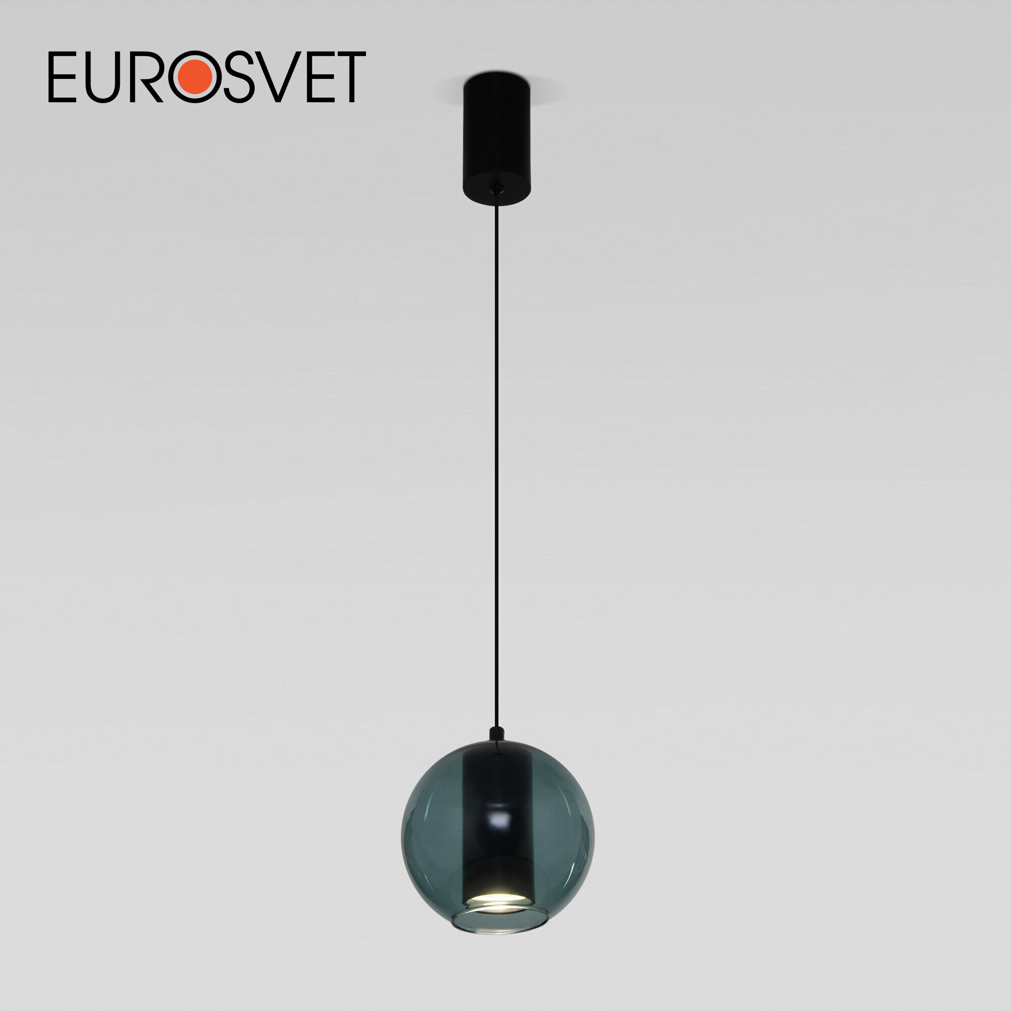 Подвесной светодиодный светильник Eurosvet Cobble 50258/1 LED, 6 Вт, 4000K, цвет бирюзовый