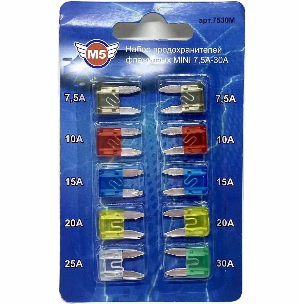 Предохранители автомобильные штекерные Premier mini 7530M (уп.10шт)