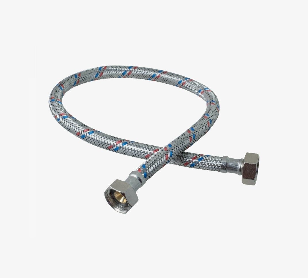 Гибкая подводка для воды 1/2"х1/2", 2.5 м, гайка-гайка, Victoria