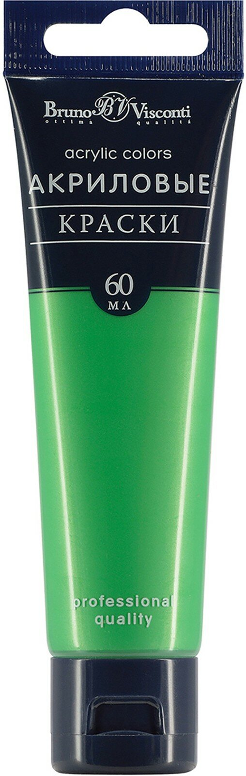 Краска акриловая, зеленая металлик, 60 мл