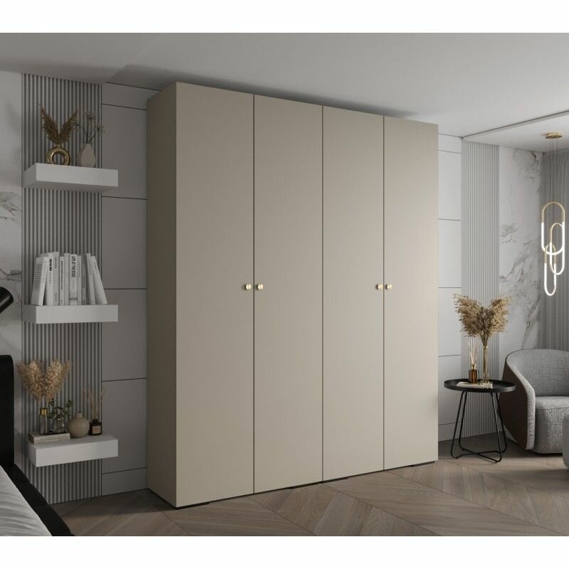 Шкаф распашной Люксор-4 Кашемир для одежды четырехдверный 200*236*47