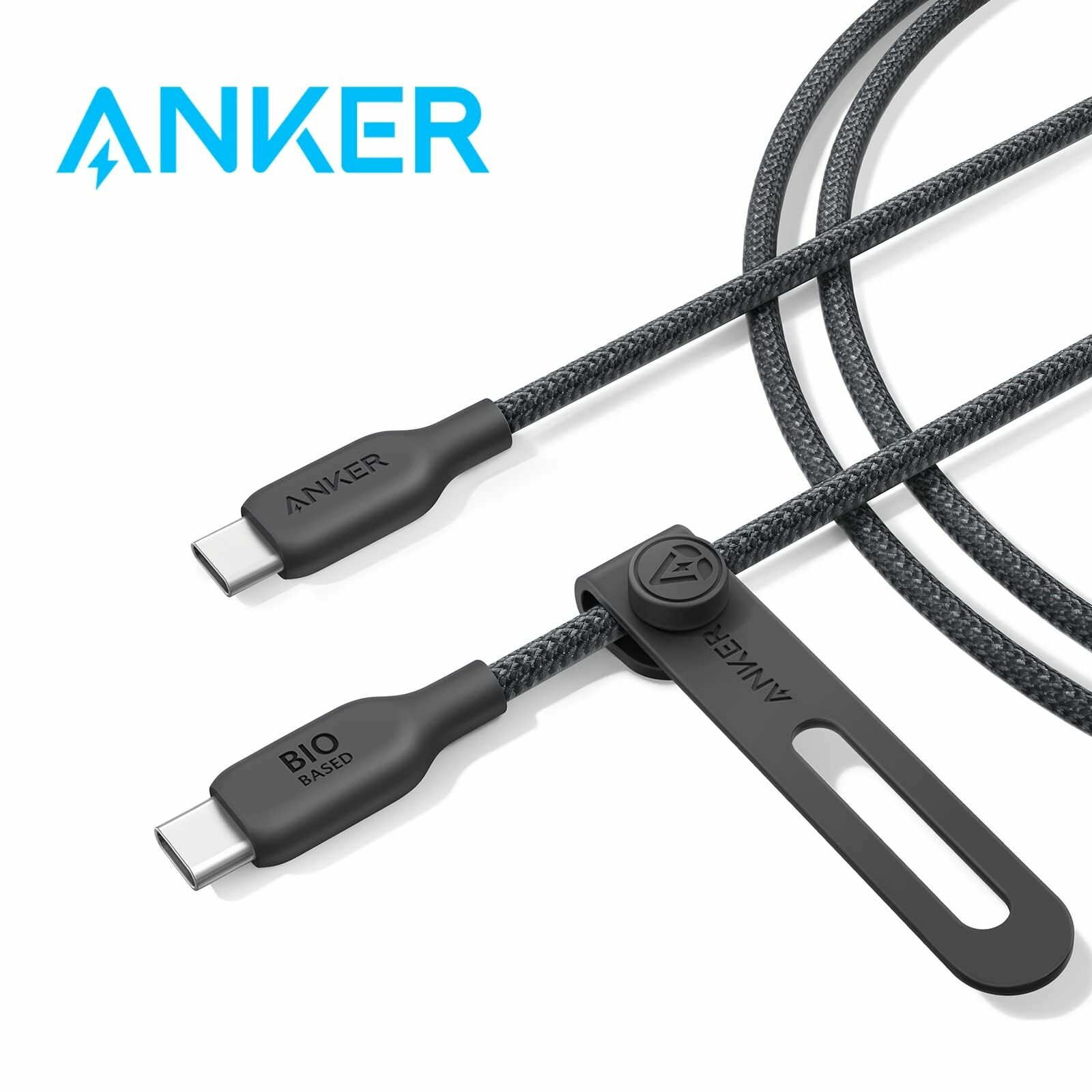 Anker USB C to C Cable (240W, 1.8m), Bio-Braided Fast Charge Cable для iPhone 15 / 15 Pro, MacBook Pro 2020, iPad Pro 2020, iPad Air 4, Samsung Galaxy S23 + / S23 Ultra