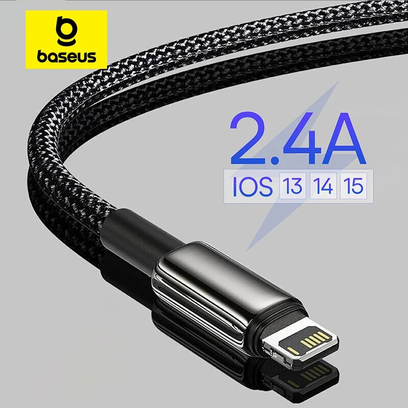 Baseus USB кабель Lightning 1 м, черный — фото 1
