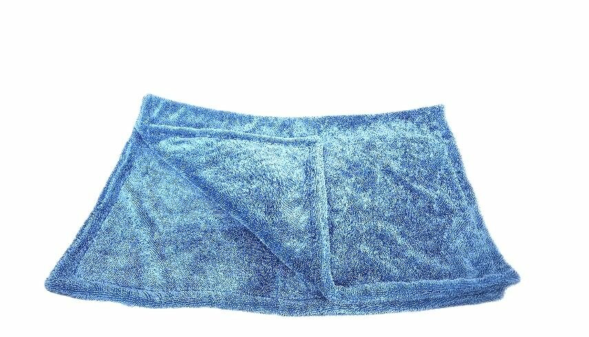 Полотенце XL (двухстороннее) из бирюзовой микрофибры, 60x90см, плотность 1200gsm. Для сушки кузова.