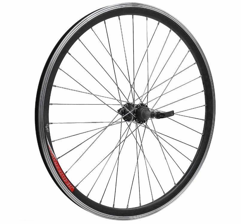 Обод 26" 2-х слойный (алюм.) задний в сборе с втулкой