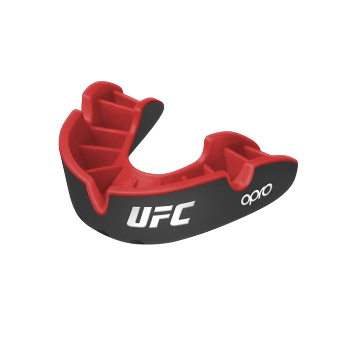 Боксерская капа OPRO Silver UFC Black/Red (Взрослый размер)