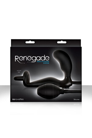 Страпон Безремневой Renegade - Men's Pleasure System с увеличением объема черный