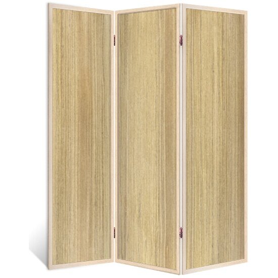 Ширма перегородка Декор Депо для комнаты деревянная "Молочное дерево" двухсторонняя с картинкой (уют) 3 створки кремовый дуб 176х140 см 11 кг