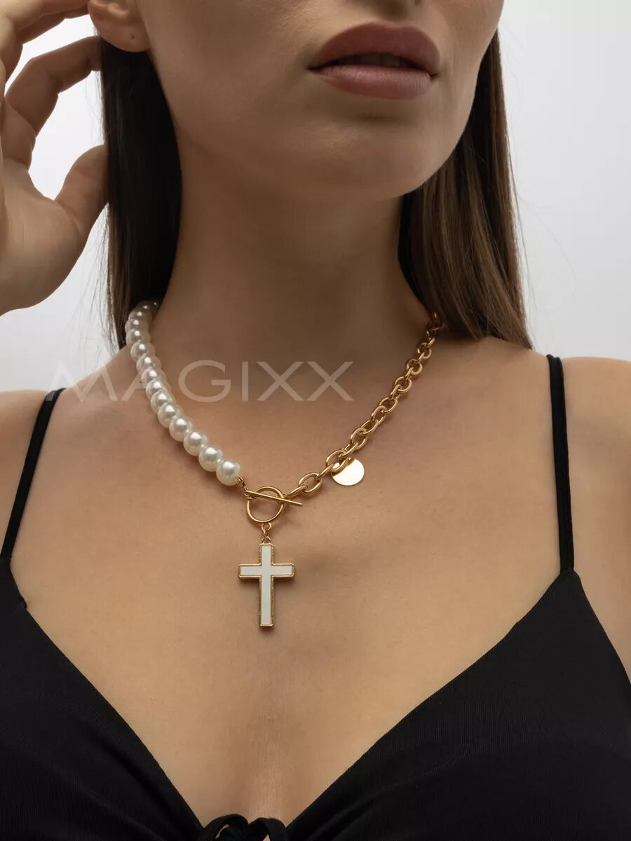 Колье, жемчуг имитация