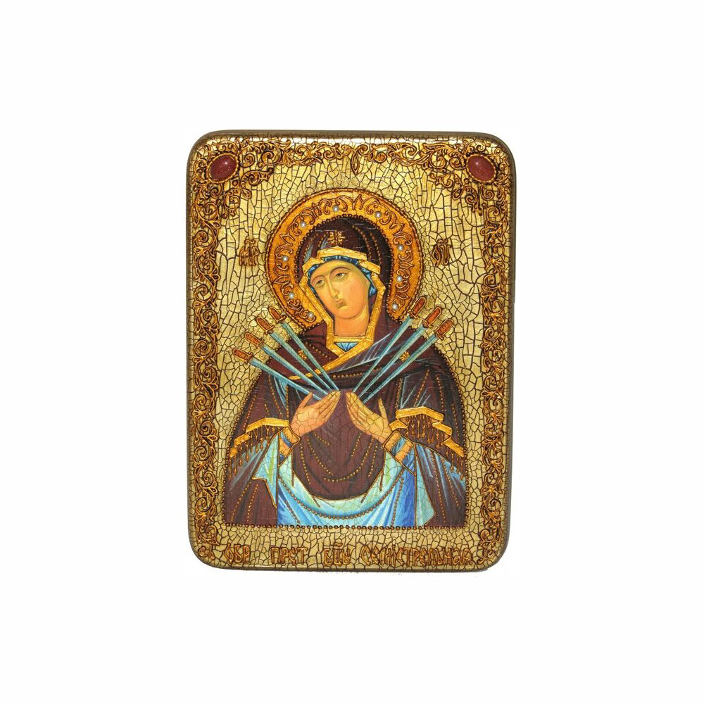 Икона аналойная Образ Божией Матери Семистрельная 21*29 см 999-RTI-524-2m