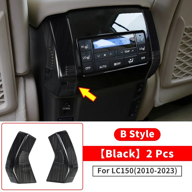 Для подлокотника 2010-2023 Toyota Land Cruiser Prado 150, защитная накладка для углов вентиляционного отверстия, аксессуары для украшения интерьера LC150