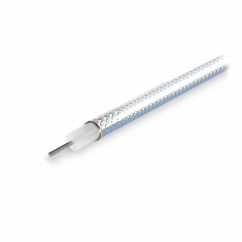 Кабель Kroks коаксиальный полужесткий RG-402 CF-141-50 , серебристый , 15 метров