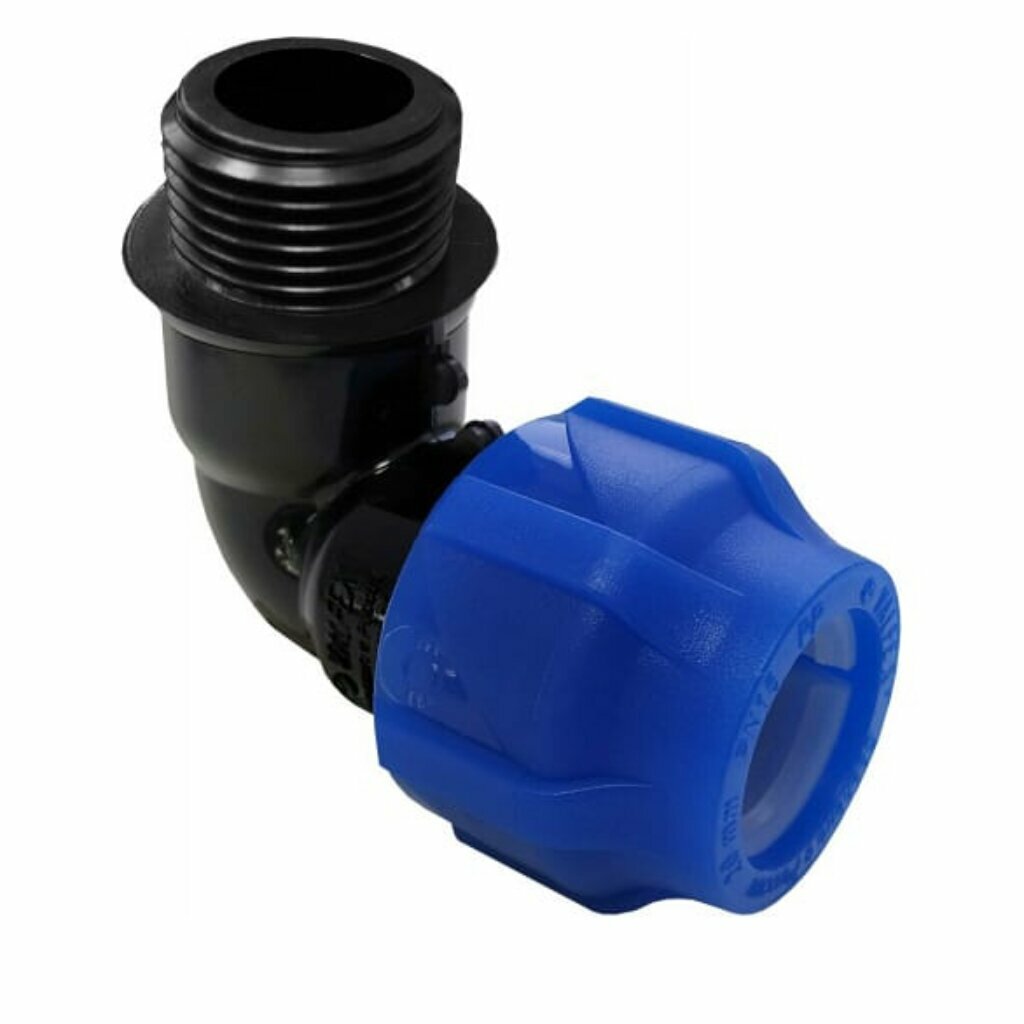 ПНД уголок Valfex d63х1 1/4" наружная резьба, 16 бар