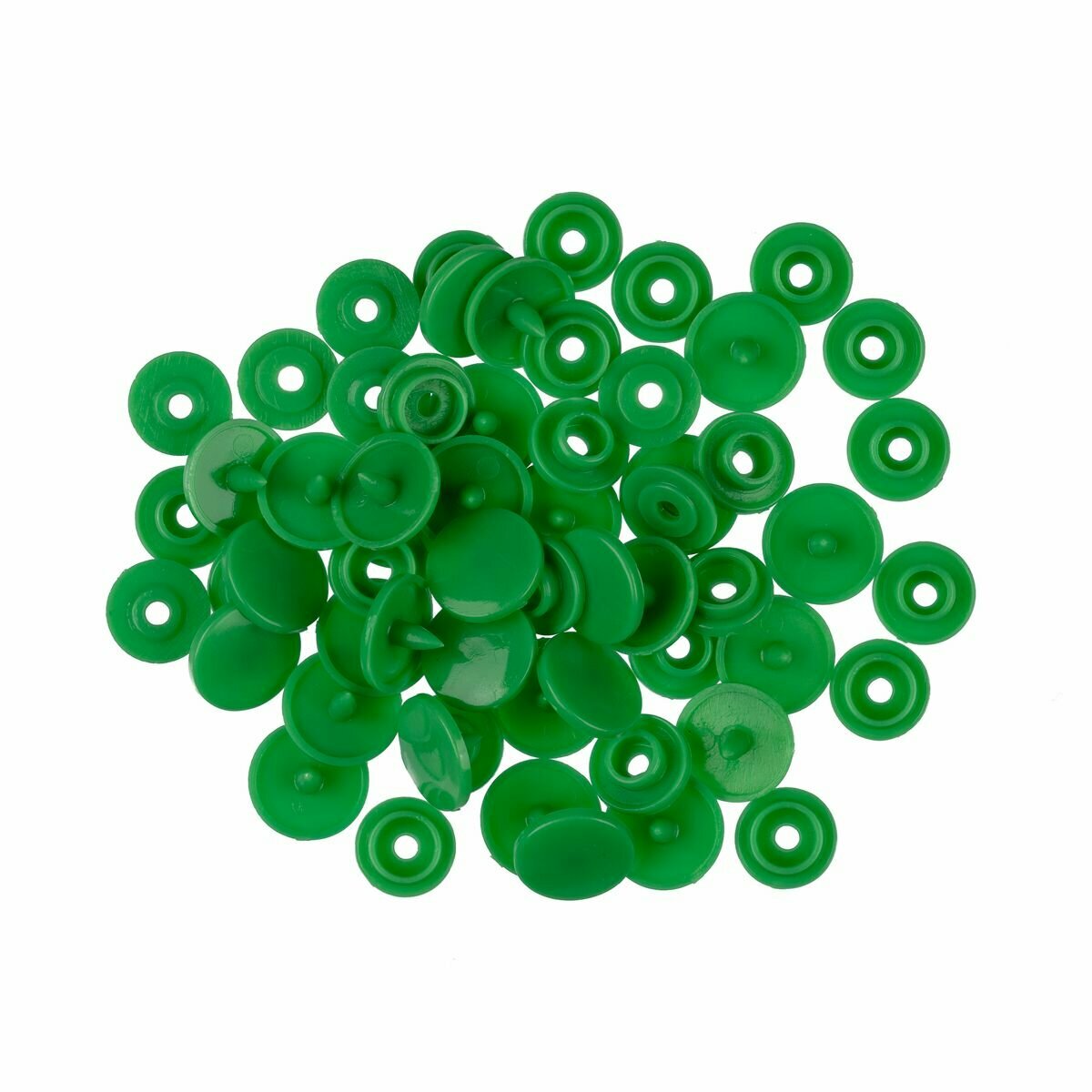 Кнопки "Micron" POM-10 Кнопки пластиковые d 10 мм 15 шт. № 008 зеленый