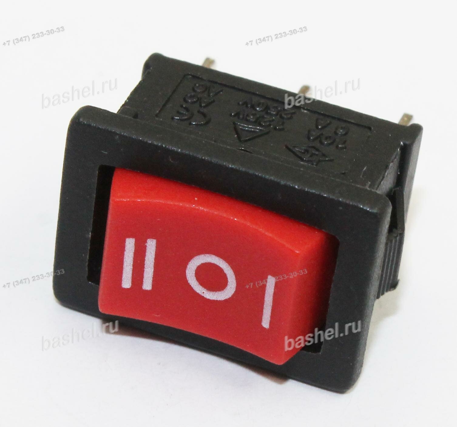 Переключатель MRS-103A, 3PIN ON-OFF-ON, чёрный/красный