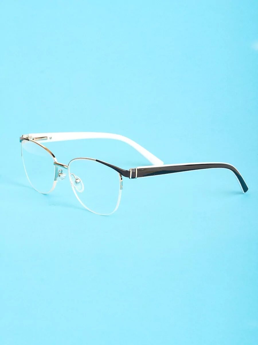 Готовые очки для зрения с диоптриями, разноцветные, черно-белые, пластик, кошачий глаз - 1.00