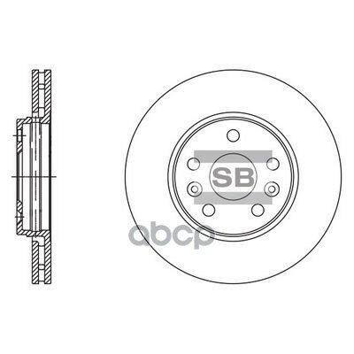 Диск тормозной передний! Renault Kangoo 05> Sangsin brake арт. SD3062