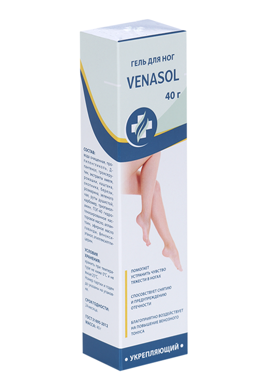 Гель Венасол для ног укрепляющий 40 г x1