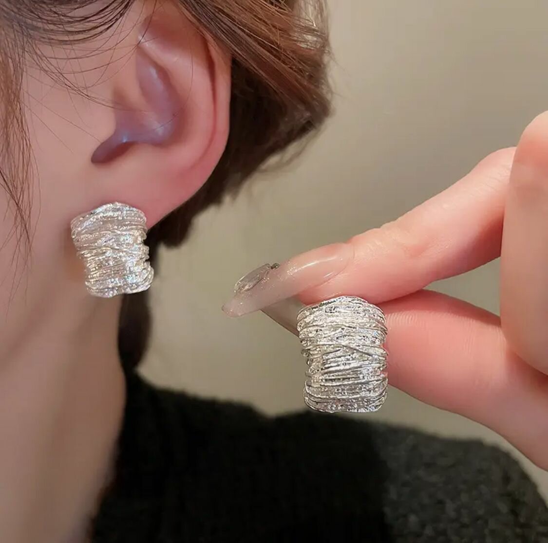 Серьги, искусственный камень