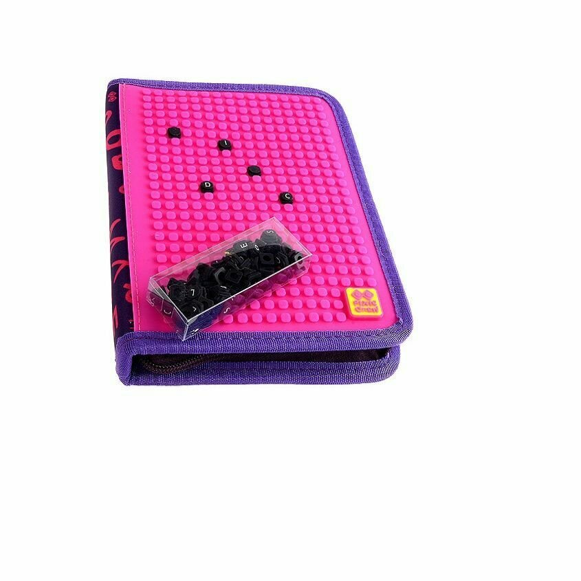 Пенал школьный с пикселями, откидная панель 19 х 14 х 3 см