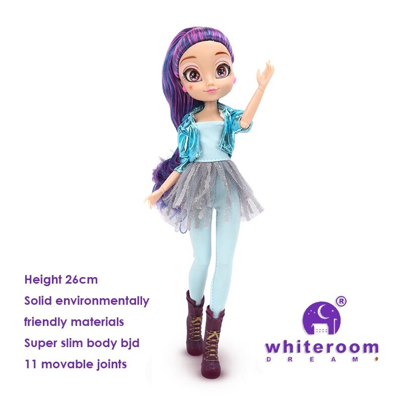 Whiteroom кукла 26 см, шарнирная, doll07, фиолетовые волосы