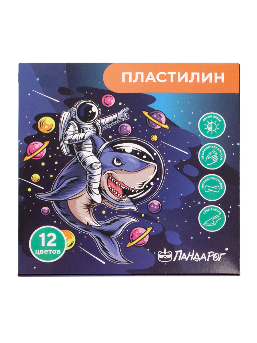 Пластилин пандарог 12 цв.