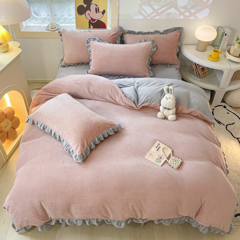 Чехол для одеяла из четырех частей, размер 150*200cm, Подходит для кровати 1,2 м