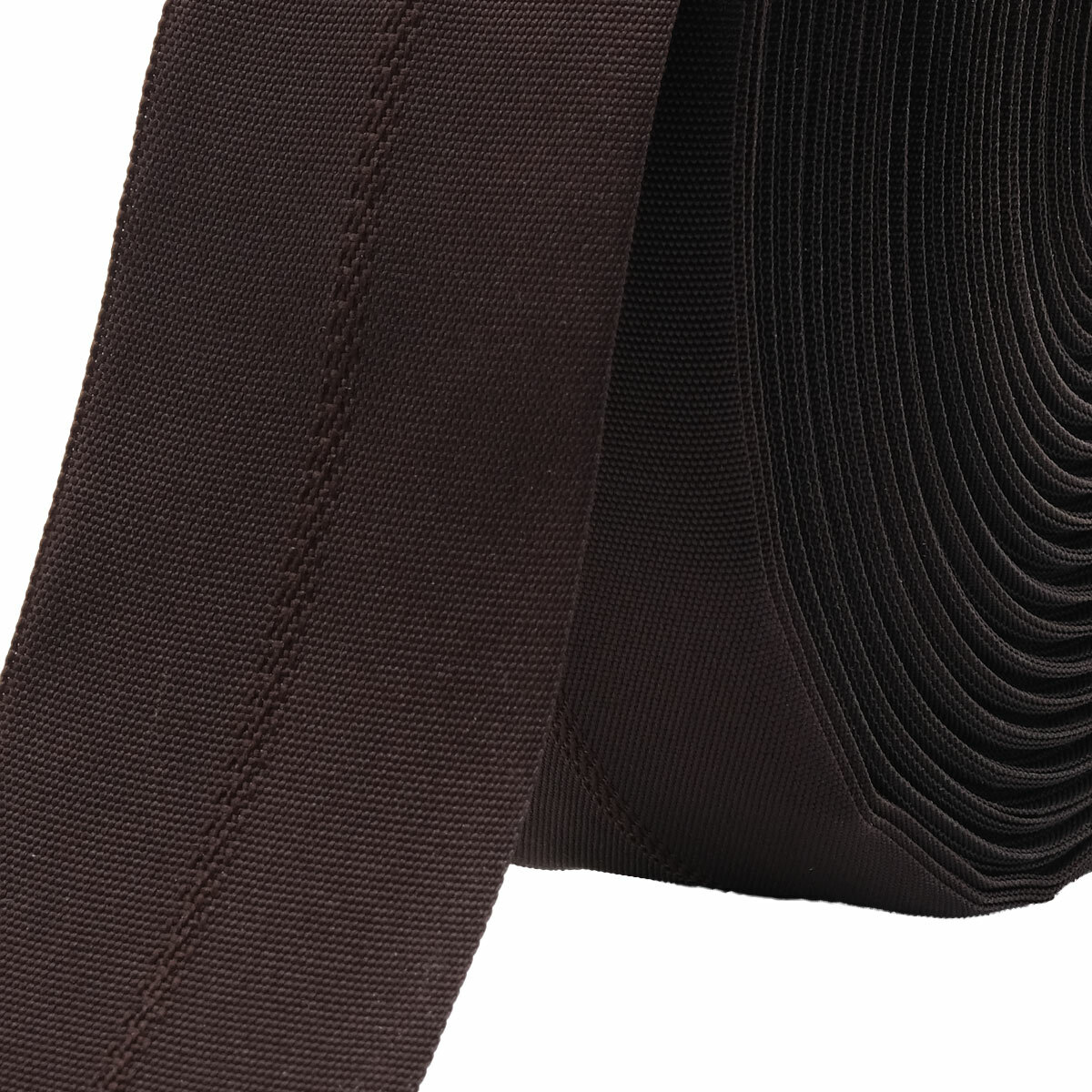 Лента корсажная для шитья 12,4 г/м, полиэстер, 5 см*50 м (033 темно-коричневый)