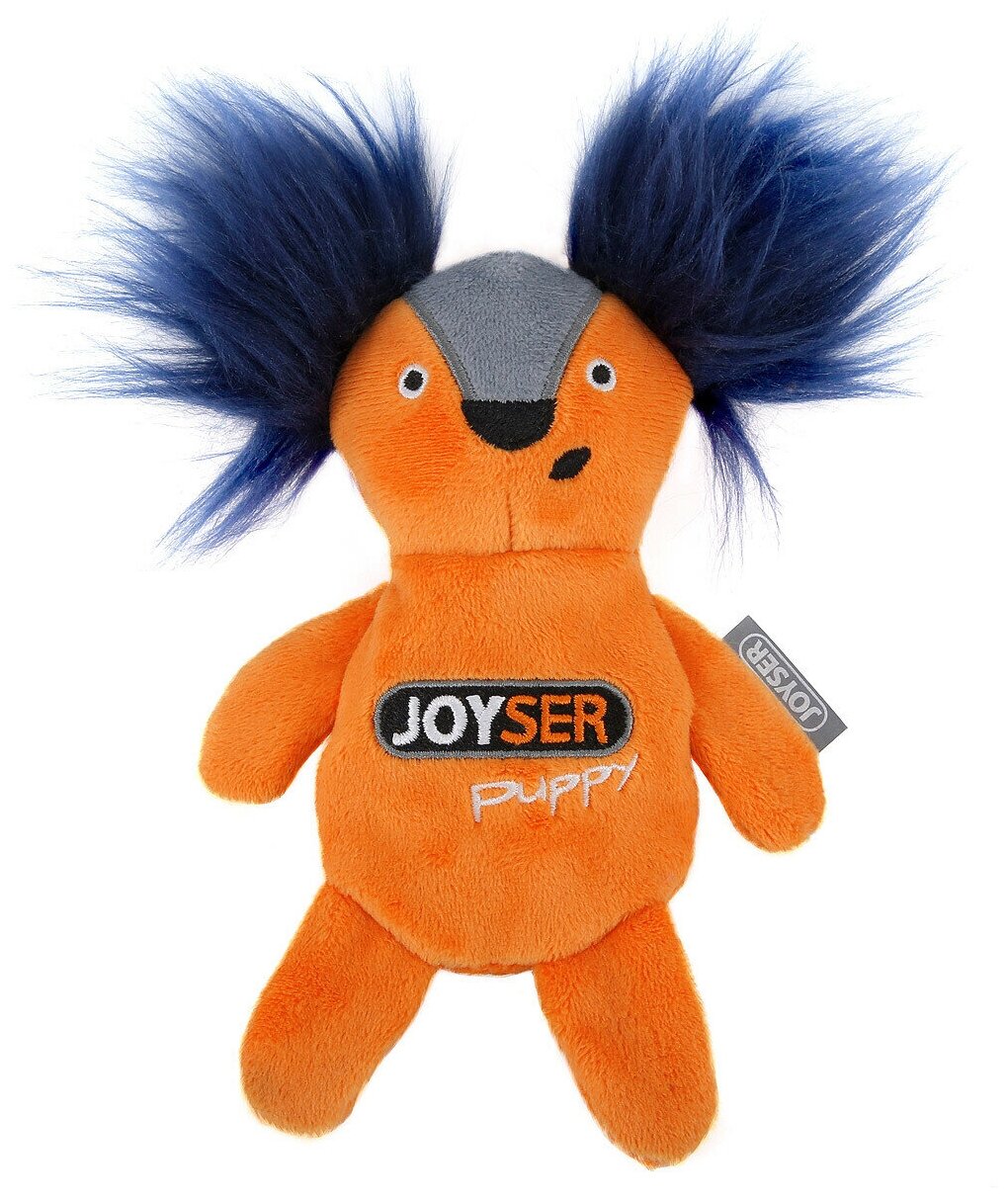 Игрушка JOYSER Puppy Белка со сменной пищалкой S оранжевая, 15 см 7041J