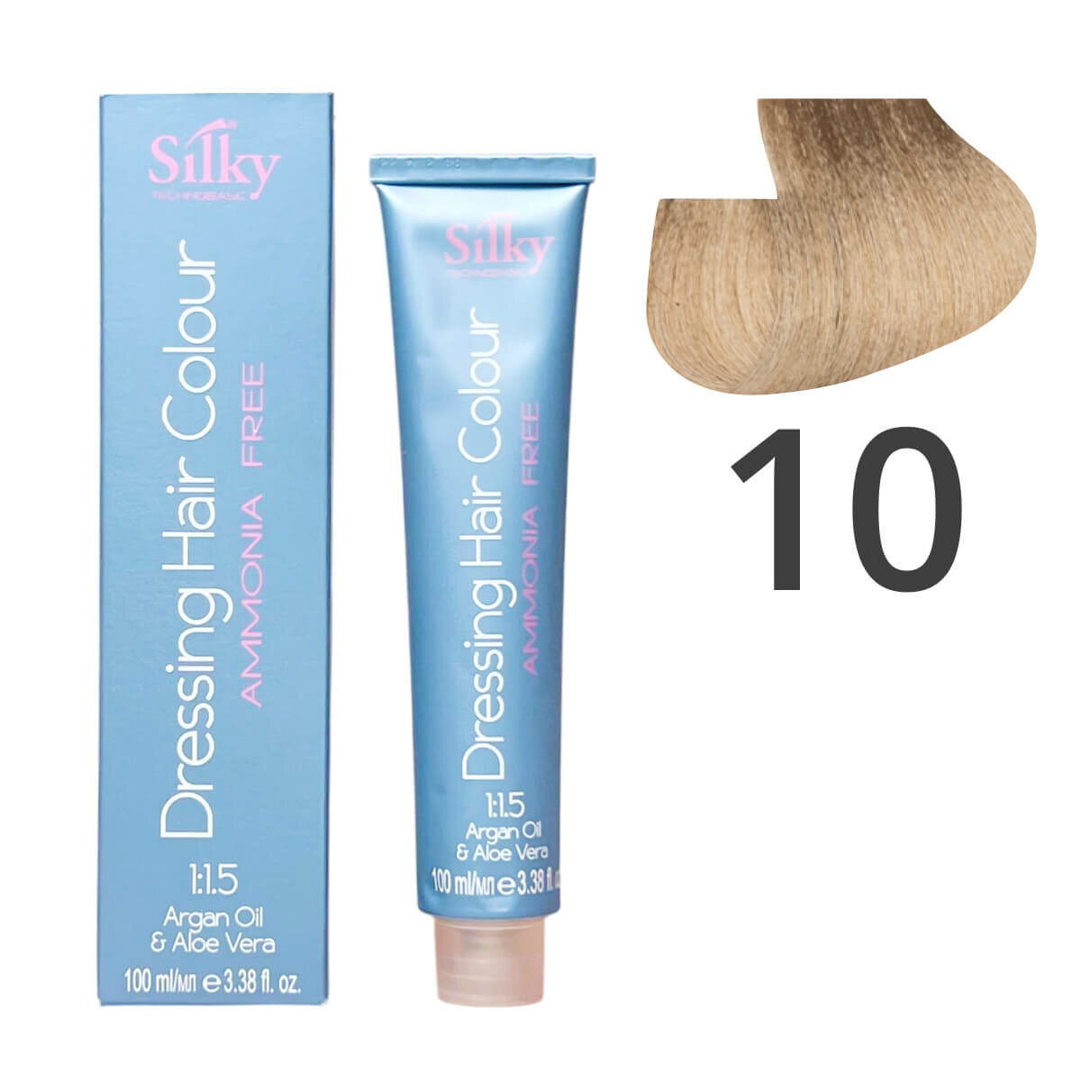 Краска для волос безаммиачная Silky Dressing Haircolor 10 Светлый блонд, 100 мл
