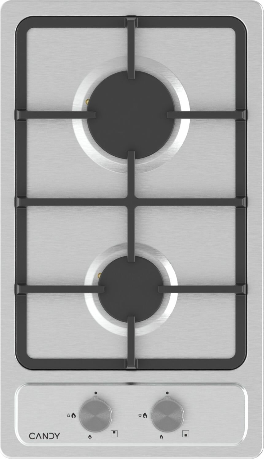 Candy CHXM32CX Газовая варочная панель, 2 конфорки, серый металлик