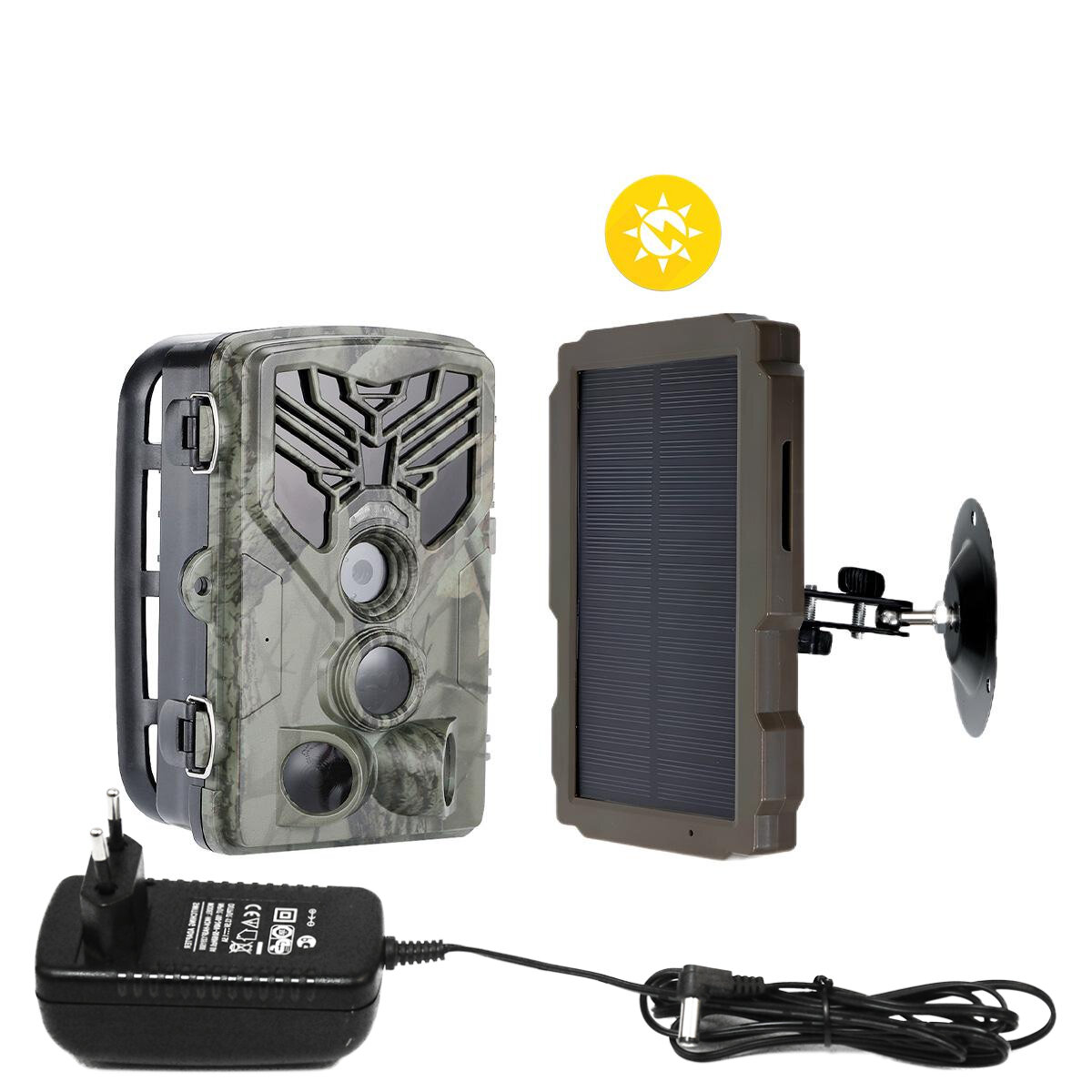 Фотоловушка для дачи Filin HC-810-A Ориг. (F81261OK) с солнечной панелью «SP-08 Dual» - лесная камера на солнечных батареях. Фотоловушка для дачи.