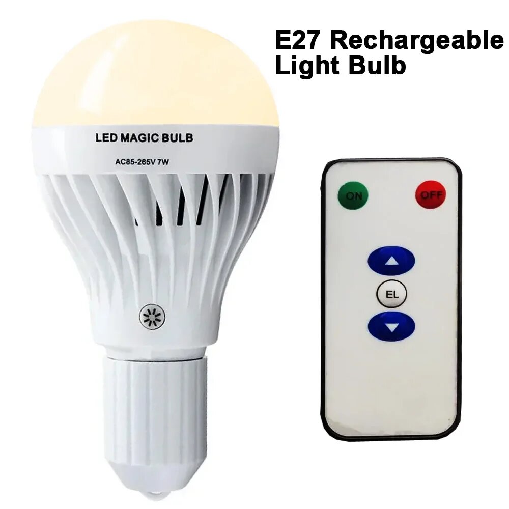 Аккумуляторная светодиодная лампа Enjoydeal E27 7Вт тёплый/белый свет 7W 2200mA Warm White