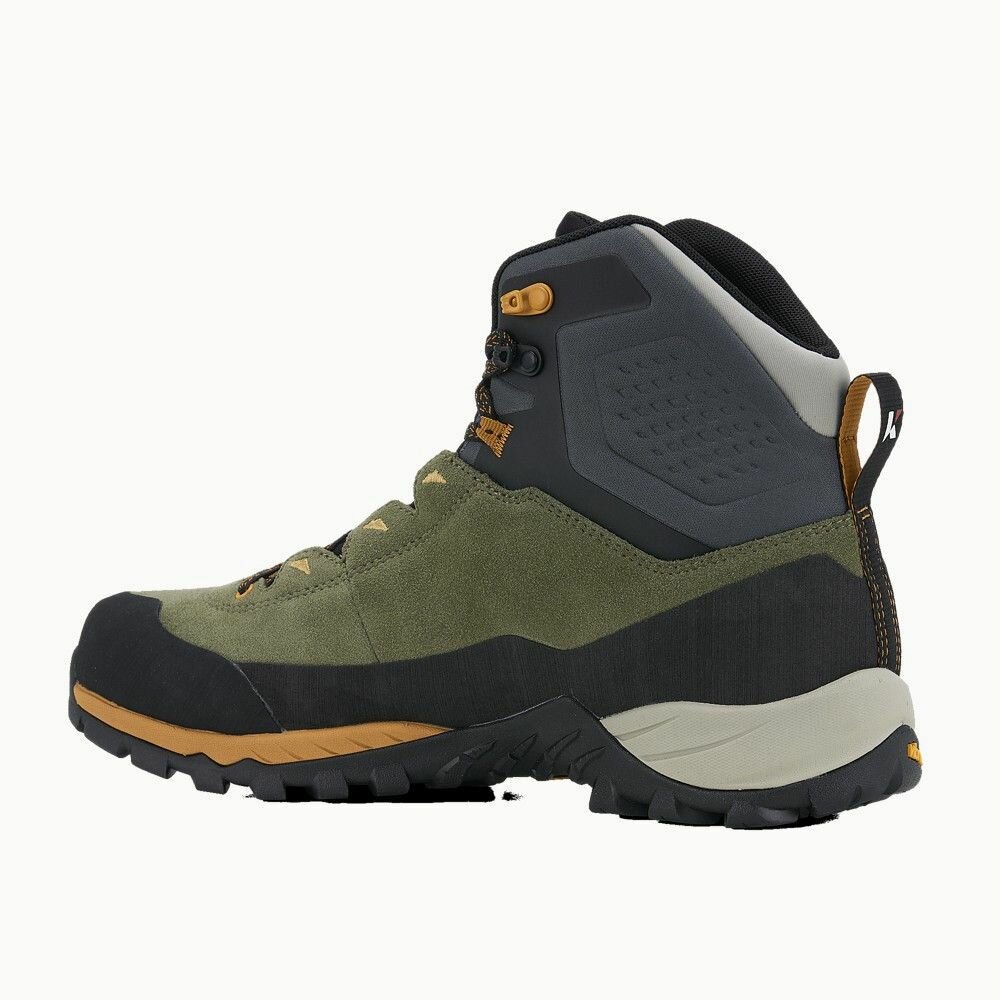 Ботинки Kayland VISION GTX Vision GTX - одна из новых моделей в каталоге Kayland, предназначенная для тех, кто ищет надежного спутника для своих походов, способного удовлетворить потребности в комфорте и производительности даже на самых сложных трассах. ВЕРХ И ПОДКЛАДКА На фоне других новинок в своей категории Vision GTX сразу же выделяется своей очаровательной эстетикой, характеризующейся четкими линиями и инновационными узорами горячего прессования на верхней части. Уникальной особенностью обуви является воротник с рельефной поверхностью, который обеспечивает большую защиту вокруг голеностопной кости и формирует щиколотку, предотвращая скручивания, сохраняя при этом высокий уровень комфорта. Центральная часть обуви почти полностью выполнена из замши, что обеспечивает идеальную адаптацию к ноге. В нижнюю часть обуви добавлена полиуретановая полоска, которая охватывает весь верх, не утяжеляя обувь, что обеспечивает максимальную защиту и долговечность. Для дополнительной защиты носок выполнен из резины. Внутренняя мембрана обуви Gore-Tex Extended Comfort обеспечивает максимальный климатический комфорт. ПОДОШВА Двухцветная промежуточная подошва из ЭВА двойной плотности обеспечивает максимальную легкость, устойчивость и амортизацию. Подошва Vibram® Multiverse специально разработана для пересеченной местности с функциональными выступами, максимальным сцеплением с пяткой и прочной поверхностью на носке для обеспечения безопасности. Vision GTX также имеет улучшенную подошву с еще более рельефной структурой для обеспечения максимального сцепления. Внутренняя полиуретановая стелька достаточно толстая, чтобы обеспечить хорошую амортизацию даже при самых сложных походах. ШНУРОВКА Система шнуровки разработана с учетом технических особенностей обуви, а язычок hotmad обеспечивает устойчивость к сжатию даже при очень плотной шнуровке., размер EU 42 USm 9 СМ 27, зеленый — фото 1
