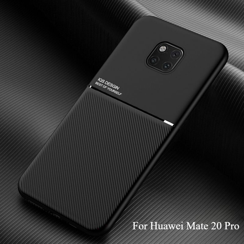 FASNYA Чехол из деловой кожи для Huawei Mate 20 Pro (Хуавей Мате 20 Про) с магнитным автомобильным держателем, тонкий защитный чехол для смартфона