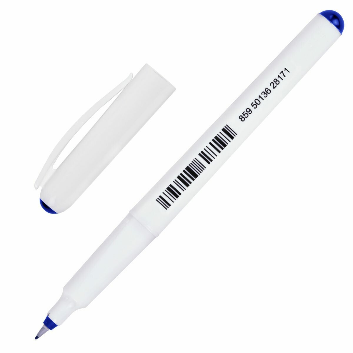 Ручка капиллярная Centropen Liner (0.3мм, трехгранный захват, корпус белый, синяя) (4611/1С), 1шт.