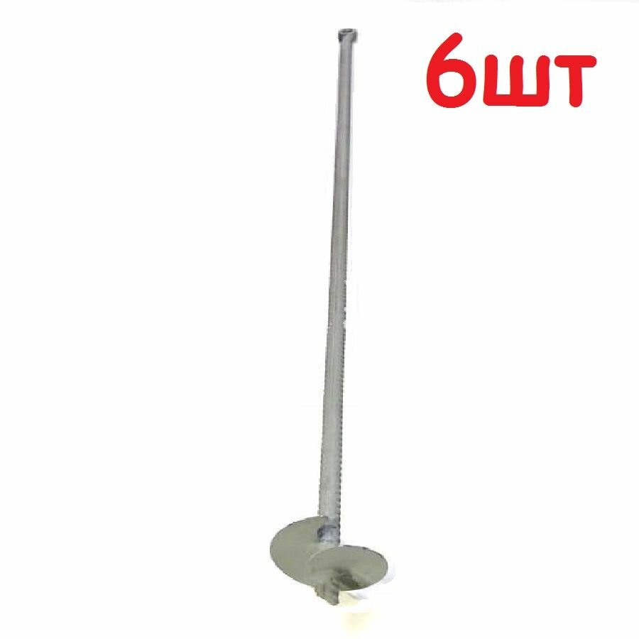 Шнековый анкер Аншнек окрашенный 100см х 10мм, шнек 60мм. 6шт