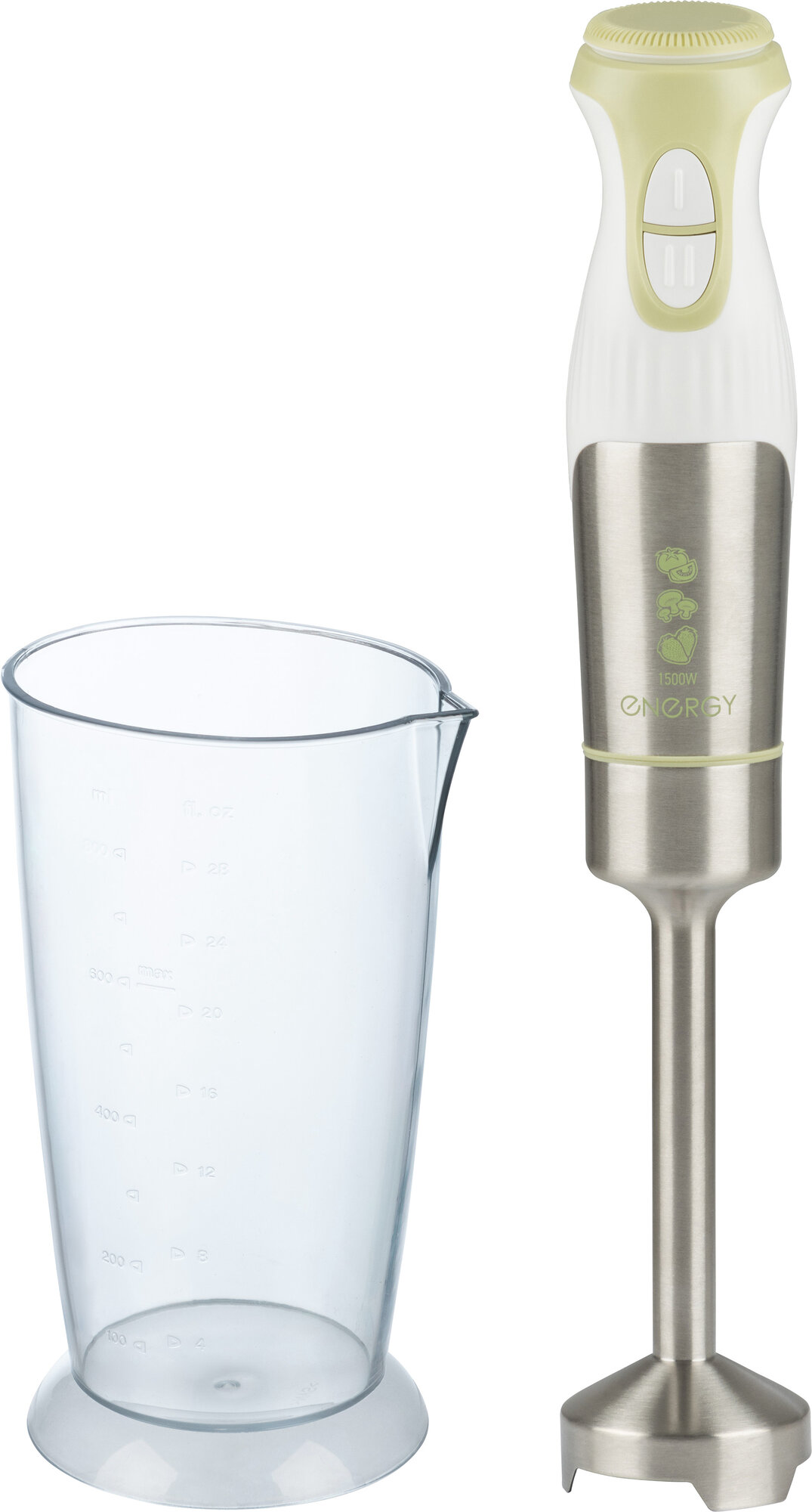 Блендер погружной ENERGY EN-140, 1500Вт, 2 скорости, стакан для смешивания