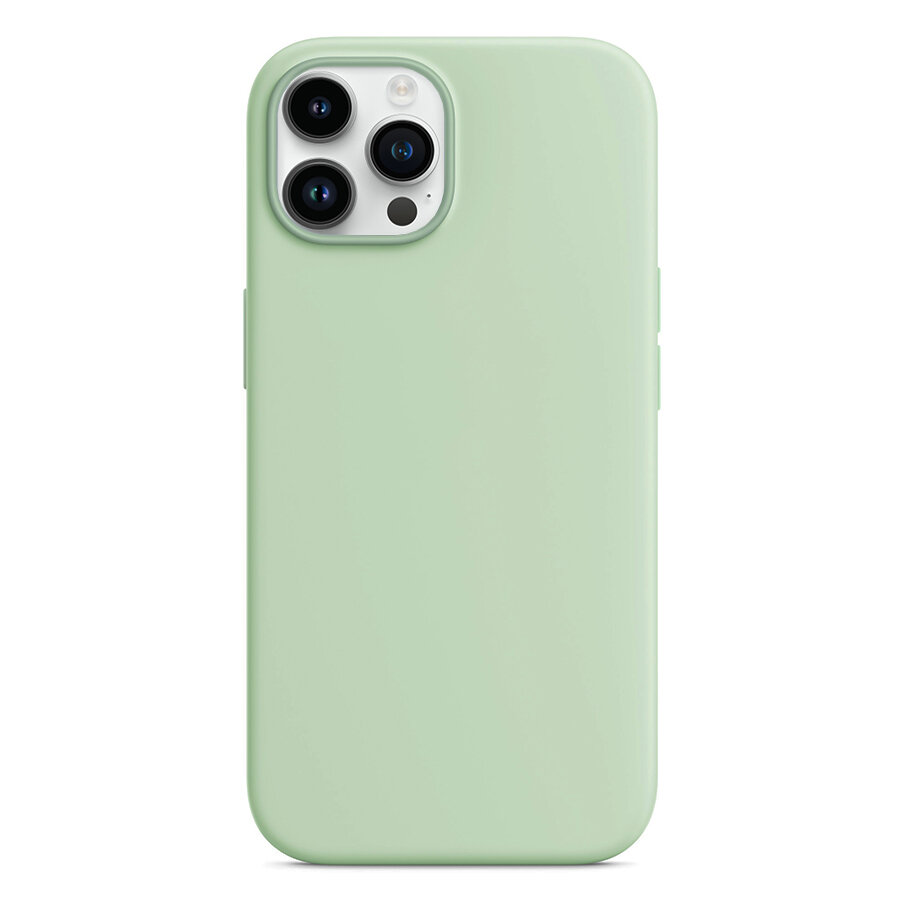 Чехол Silicone Case with MagSafe и Анимация цвета для iPhone 12 Pro Max 6.7", фисташковый (9)
