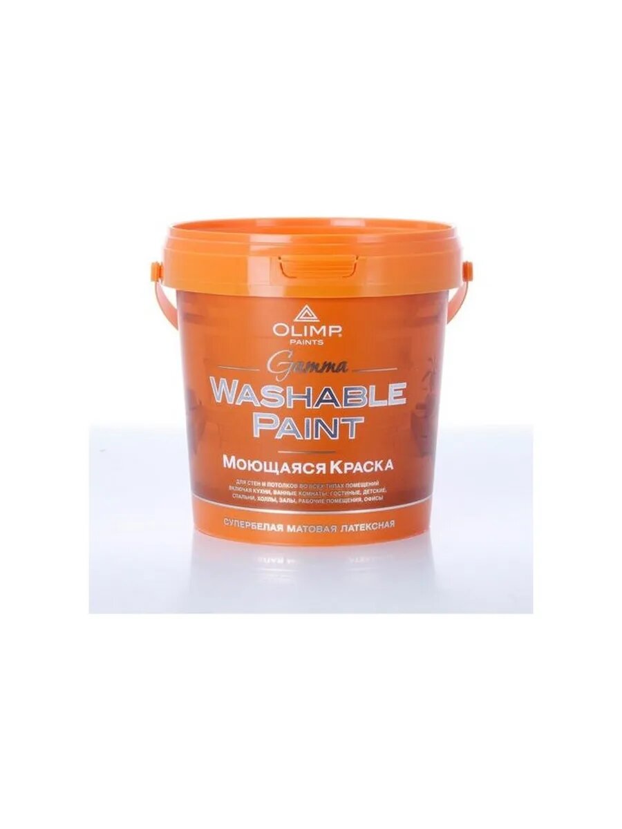 Краска моющаяся Gamma матовая белая (0,9л)
