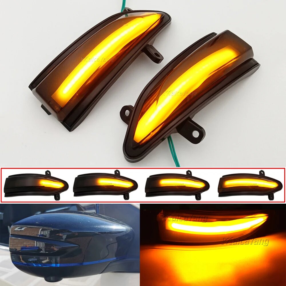 Боковая зеркальная лампа с проточной водой, светодиодный указатель поворота, динамический поворотник для Nissan Altima Teana L33 Sylphy Sentra Pulsar Tiida