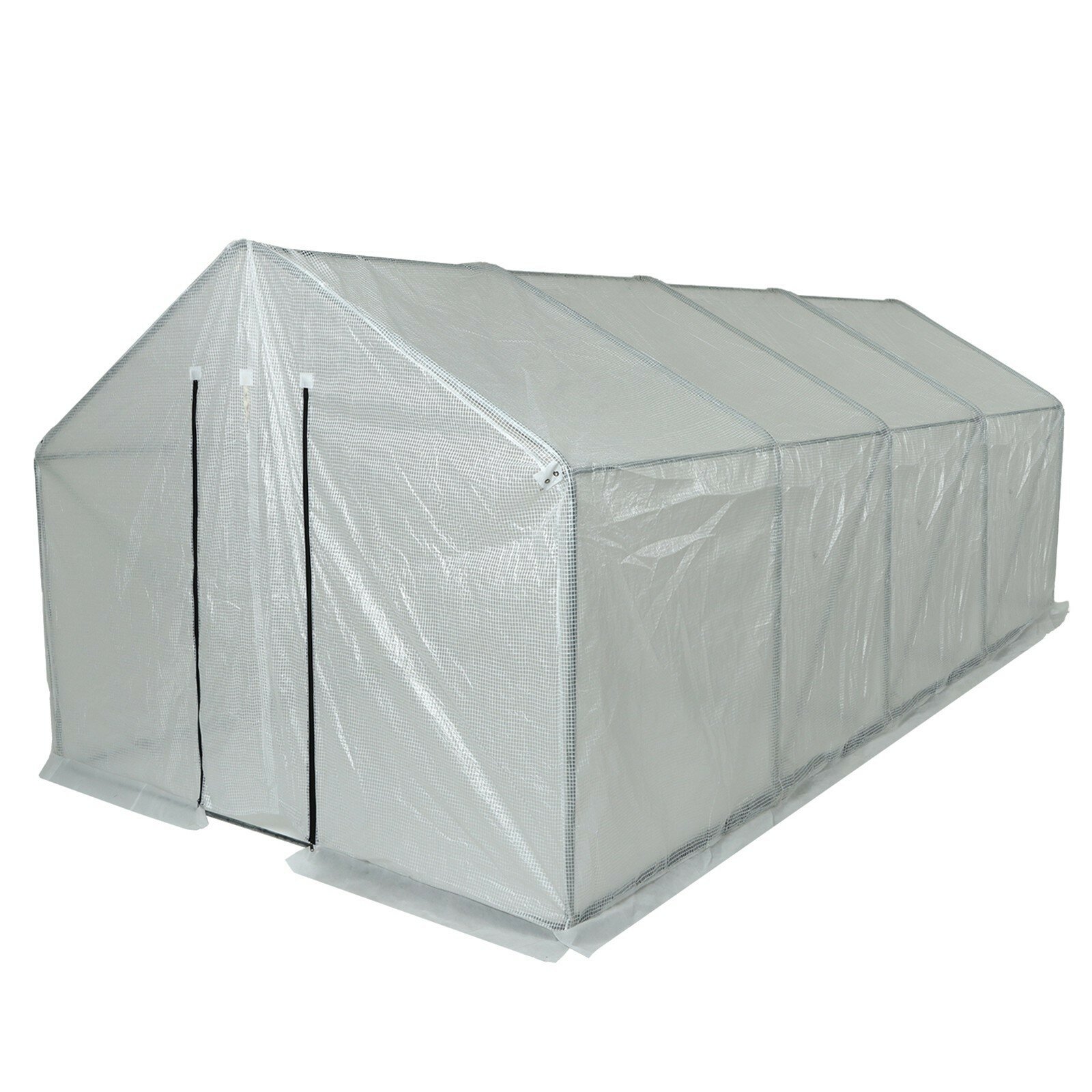 Теплица 4,9 × 2,45 × 2,1 м, оцинкованный металл, профиль d = 25 мм, чехол из армированной плёнки 120 мкм