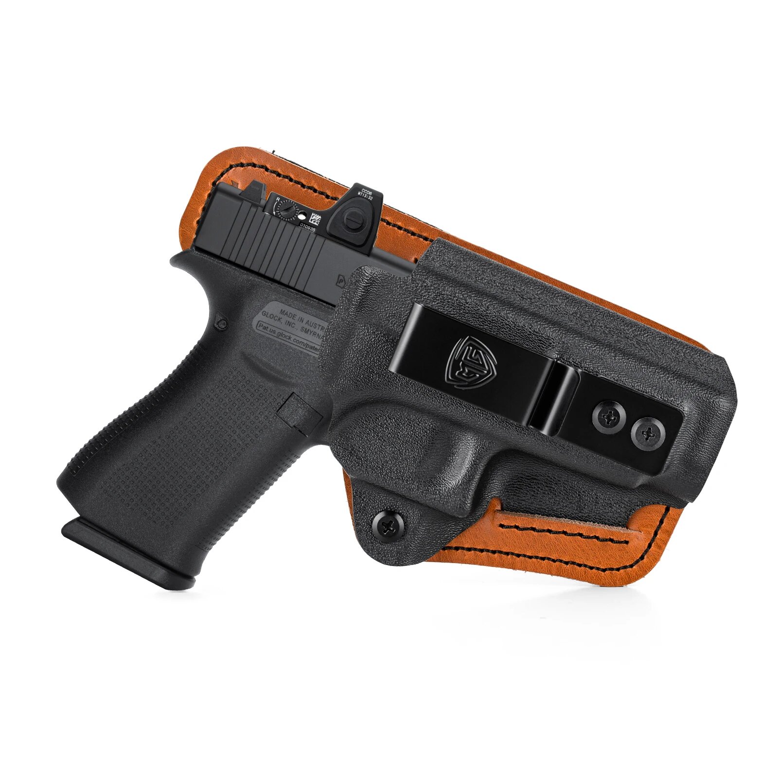 Кобура G43X с удобной пенопластовой подушечкой IWB Kydex Кожаная гибридная кобура для Glock 43 43X48 Red Dot Optic Внутренняя скрытая переноска